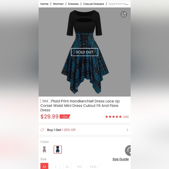 DRESSFO | Dresses | Plaid Handkerchief Fallwinter Dress | Poshmark